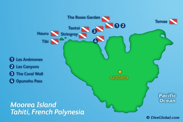 Map Of Moorea Beaches